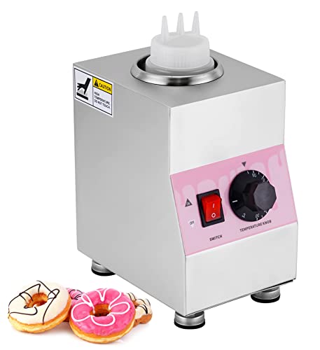 Electric Cheese Sauce Warmer Hot Fudge Warmer Dispenser Nacho Cheese Dispenser Jam Heat Preservation Machine with 650ml Bottle, 30-85℃ Adjustable 110V (1 Bucket)