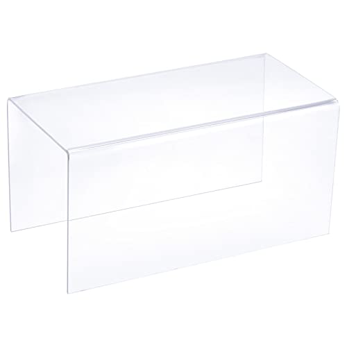 uxcell Shoes Display Stand Rack, 240x120x120mm Acrylic Storage Shelf Holder Clear