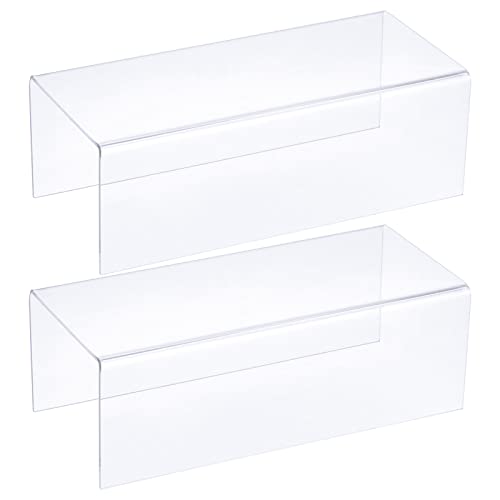 uxcell Shoes Display Stand Rack, 240x110x80mm Acrylic Storage Shelf Holder Clear 2 Pcs