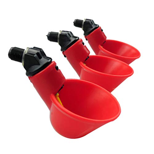 Balacoo Chicken Water Cups- Chicken Water Feeder- Automatic Chicken Waterer Poultry Drinking Bowl for Chicken Duck Turkey Rabbit