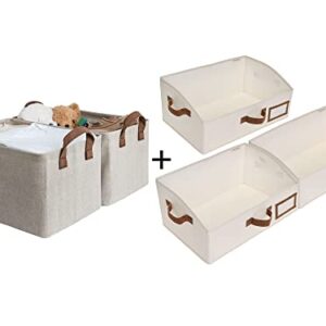 StorageWorks 2-Pack Storage Baskets for Shelves + 3-Pack Closet Baskets