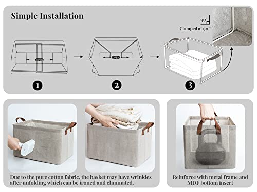 StorageWorks 2-Pack Storage Baskets for Shelves + 3-Pack Closet Baskets