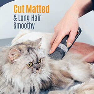 Cat Grooming Clippers for Matted Long Hair,Low Noise Cat Clippers Shaver,4 Speed Cordless Pet Clippers Kit for Cats Dogs and Pets