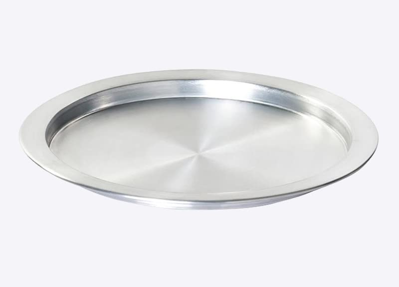 DLK - 18'' XXL - Big Aluminum Kunefe Tray, Kunafa Plate set, Kunefe Pan for Sweet ,Kunafeh or Kadaifi, Silver