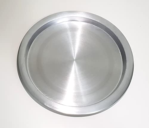 DLK - 18'' XXL - Big Aluminum Kunefe Tray, Kunafa Plate set, Kunefe Pan for Sweet ,Kunafeh or Kadaifi, Silver