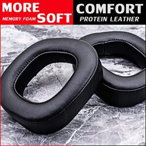 HS80 Ear Pads Compatible with HS80 Headset I Thicker Enhanced Memory Foam - More Soft Comfort Protein Leather by DIMOST