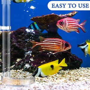 12 pieces Shrimp Feeding Tube and Dish Set, 4 Acrylic Shrimp Feeding Tube Shrimp Feeder Tube 8 Aquarium Shrimp Feeding Dish Clear Bowl Fish Tank Feeding Supplies for Shrimp Betta Tropical Fish, 2 Size