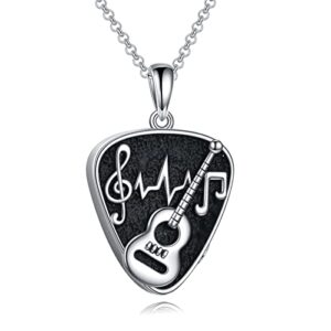 poplyke guitar pick urn necklaces for ashes sterling silver cremation urn necklaces memorial keepsake with filling tool