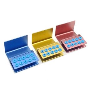 3pcs 10 holes dental burs holder block case for ca/ra＆fg dental autoclavable burs holder