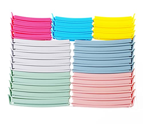 Yarall 32 PCS Plastic Chip Clips for Food Packages, Curved Design Sealing Bag Clips for Food, Kitchen and Home, Large Size(4.3in x20, 3.1in x10)