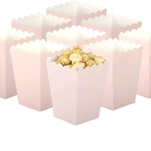 woparty light pink popcorn boxes set of 36 mini paper popcorn favor boxes,open-top cardboard popcorn container for party supplies