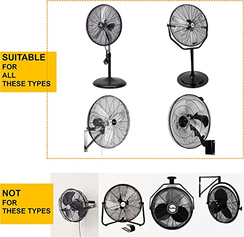 Fan Cover - Outdoor Waterproof Fan Covers - Outside Large Stand up Pedestal and Wall Mount Industrial Fan Cover in Heavy Duty Material Fit 24" Fan