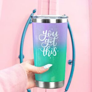 Pawzity Inspirational Gifts for Women - 20 Oz Stainless Steel Tumbler, Present for Motivational, friend, Encouragement, girlfriend, Surgery, Divorce