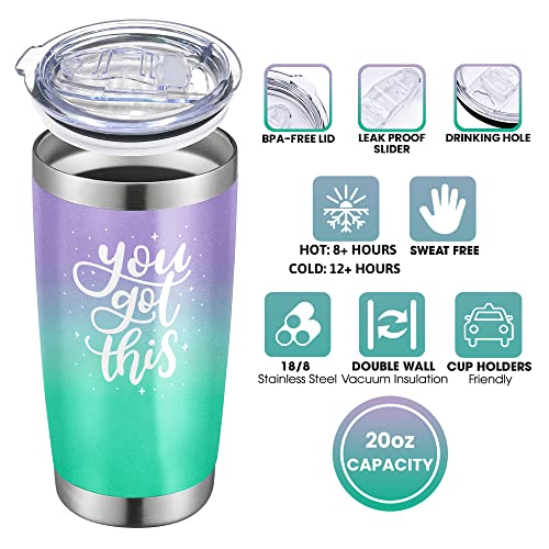 Pawzity Inspirational Gifts for Women - 20 Oz Stainless Steel Tumbler, Present for Motivational, friend, Encouragement, girlfriend, Surgery, Divorce