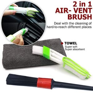 Car Duster Kit, Ultra Soft Microfiber Duster with Storage Bag, Unbreakable Handle, Lint & Scratch Free, Exterior or Interior Use, Pollen Remover, Best Car Accessories for Cleaning Dasboard SUV Home