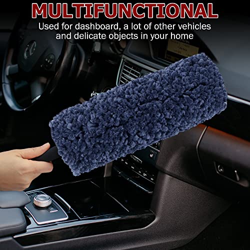 Car Duster Kit, Ultra Soft Microfiber Duster with Storage Bag, Unbreakable Handle, Lint & Scratch Free, Exterior or Interior Use, Pollen Remover, Best Car Accessories for Cleaning Dasboard SUV Home