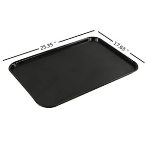 Teyyvn 4-Pack Plastic Tray, Large Boot Tray, 25.35" X 17.63", Black