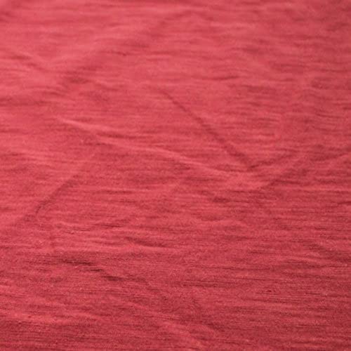 Texco Inc Solid Slub Spandex Jersey Knit Cotton Blend/Apparel DIY Fabric, Brick Pale 1 Yard