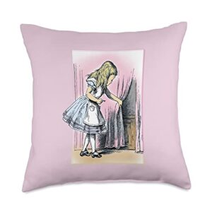 pierce archive vintage alice in wonderland alice in wonderland vintage art throw pillow, 18x18, multicolor