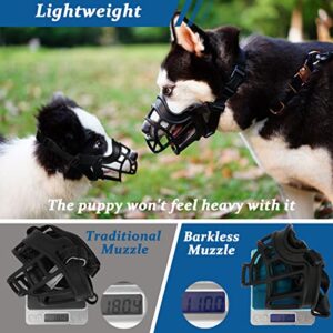 Dog Muzzle, Basket Muzzle Anti Biting Chewing, Sturdy Lightweight Muzzle Allows Panting Drinking, Cage Muzzle for Small Medium Large Dogs, Suitable for Grooming Trimming Training