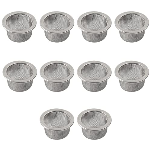 Jawflew 10 pcs 0.6 Inch /16 mm Premium Diameter Stainless Steel Screen Mesh Bowl Screens Stainless Steel Metal Sieve (16 mm)