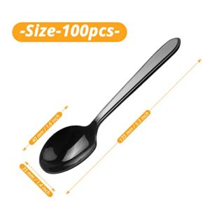 Sihuuu 100 Pcs Mini Taster Spoons, Disposable Plastic Mini Spoon,Cutlery Taster Kit for Chocolate, Coffee, Ice Cream, dessert, cake