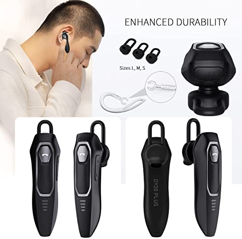 Micool Bluetooth Earpiece,30 Hours Talking Time,Noise Cancelling,12g Lightweight, Handsfree Wireless Bluetooth Headset for Cell Phone,PC