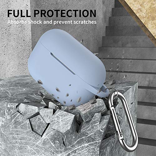 [Bundle] GMUDA for AirPods Pro Case & AirPods 3rd Generation Case(2021), Protective Silicone Cover with Keychain, Front LED Visible