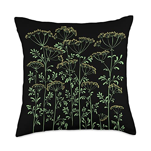 Made in Ukraine Shirts by Alice Ron Dill Ukrop Ukraine Food Tee Ukrainian Vyshyvanka Botanical Throw Pillow, 18x18, Multicolor