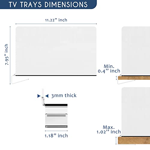 CRYSFLOA Acrylic Shelf Dividers 4 Pack Shelf Dividers for Closet Organization Wood Shelves Organizer Cabinet Shelf Separator for Home Office Cabinets Divider for Kitchen Set of 4