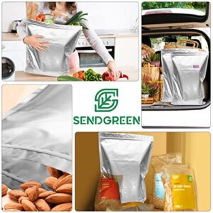 5 Gallon Mylar Bags with Oxygen Absorbers for Food Storage (20 Pack) Big Mylar Bags for Food Storage with 25 Single Sealed 2500CC Oxygen Absorbers & Labels Total 10.5 Mil Zipper Pouches SENDGREEN…