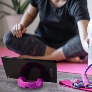 GoDonut Plus+ Phone Stand - Portable Mount Accessory - Charging Port Access - Compatible with Tablet, iPhone & Most Smartphones - Fuchsia