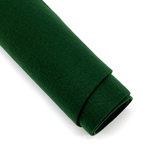 Ice Fabrics Craft Felt Fabric by The Yard - 72" Wide & 1.6mm Thick Acrylic Felt - Soft and Durable Hunter Green Felt Fabric for DIY Arts & Crafts, Decorations and More - 1 Yard Hunter Green