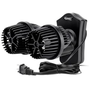 hygger 2100gph double head aquarium wave maker, quiet 5w aquarium circulation pump, with strong magnetic suction base, 360°adjustable power head, for 40~110 gal tank