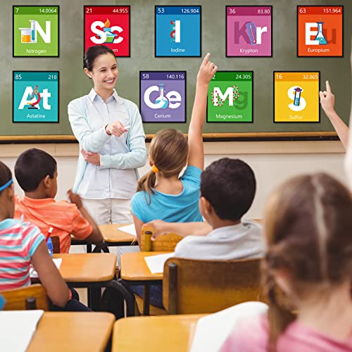 10Pcs Science Classroom Decoration Science Banner and Poster for Teachers Scientist Bulletin Board Set Science Posters Science Lab Cutout for Elementary Middle Preschool Office Supplies (Simple)