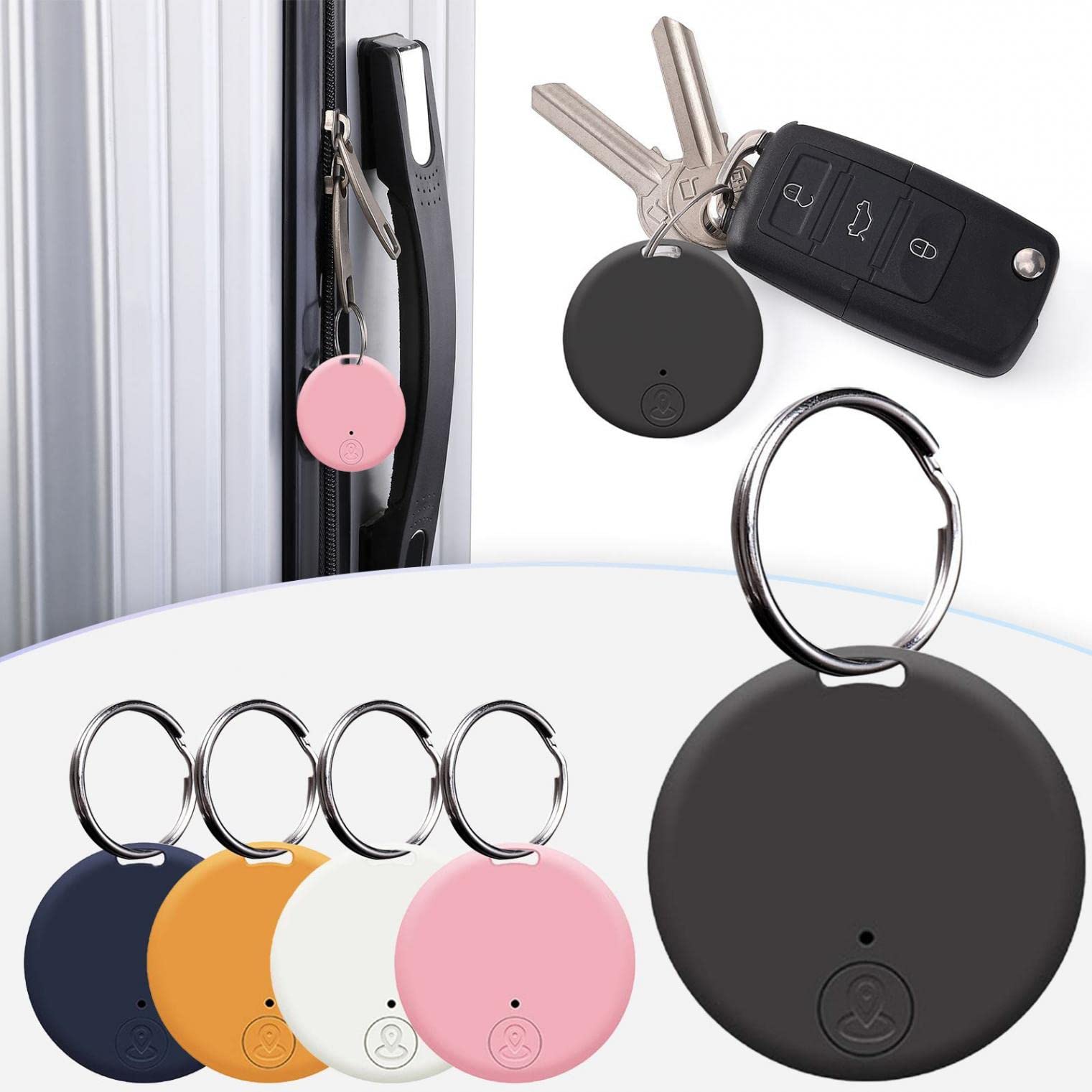 Portable Locator Bluetooth 5.0 Mobile Key Tracking Mini Smart Anti-Loss Device GPS Bluetooth Tracker Keychain for Pets, Keys, Wallet, Bag Tracking