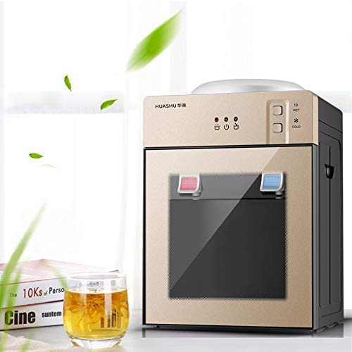 Top Loading Countertop Water Cooler Dispenser,Freestanding Hot and Cold Water Cooler Dispenser Desktop Water Cooler Dispenser for Home Office Coffee Tea Bar Dorm Room, Champagne Gold