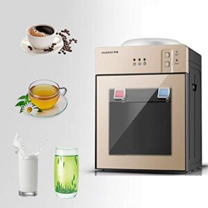 Top Loading Countertop Water Cooler Dispenser,Freestanding Hot and Cold Water Cooler Dispenser Desktop Water Cooler Dispenser for Home Office Coffee Tea Bar Dorm Room, Champagne Gold