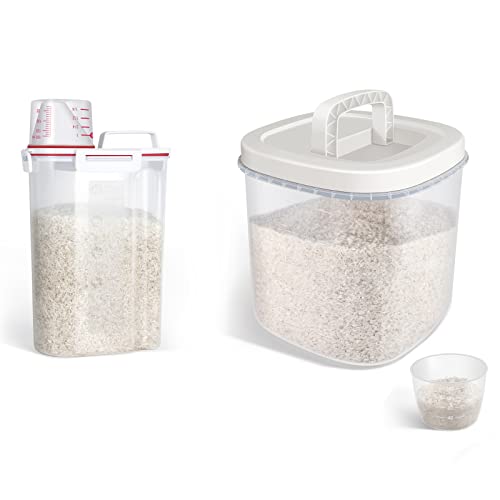 TBMax Rice Container 5 Lbs + Airtight Food Storage Container 10Lbs