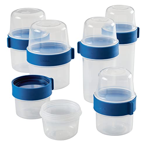 LocknLock Easy Essentials Twist Two Way Food Storage Container, BPA-Free/Dishwasher Safe, 12-Piece Set - Mixed Sizes, Clear