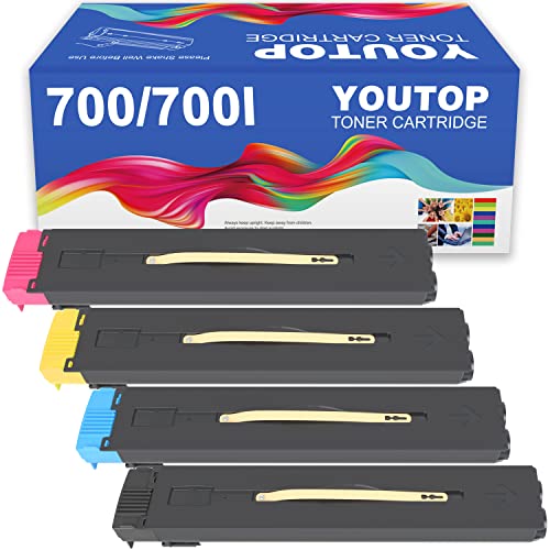 YOUTOP Remanufactured 4PK 700 700I Toner Cartridge Replacement for Xerox 700 700i 770 Digital Color Press 700 700i 770 770i C75 J75 ( 006R01383 006R01384 006R01385 006R01386 )