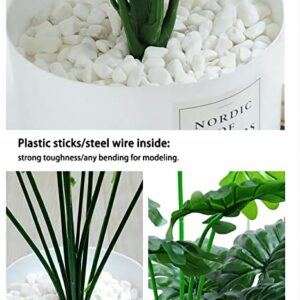 DIY Fake Plants,Artificial Plants Fake Monstera Deliciosa Plant for Home Decor Indoor, Artificial Potted Plants for Office Room Desk Decoration (Monstera)