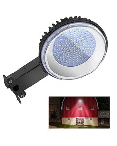 vicalo 150w outdoor led barn light, dusk to dawn photocell led garage light 19,000lm 6500k daylight white,ip67 waterproof area light, security light/flood light/yard light/led parking lot light