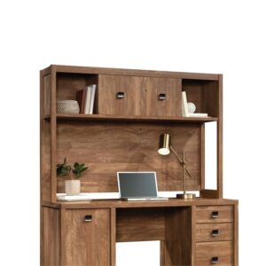 Sauder Cannery Bridge Desktop Hutch with Doors in Sindoori Mango, Sindoori Mango Finish