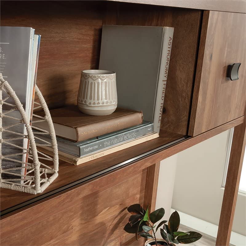 Sauder Cannery Bridge Desktop Hutch with Doors in Sindoori Mango, Sindoori Mango Finish