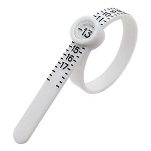 upgrade ring sizer measuring tool, reusable ring size guage for fingers, jewelry sizing tool, 1-17 us ring sizer (1pcs white)