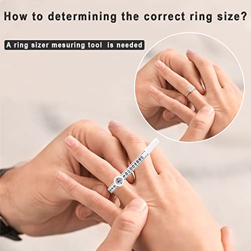 Upgrade Ring Sizer Measuring Tool, Reusable Ring Size Guage for Fingers, Jewelry Sizing Tool, 1-17 US Ring Sizer (1Pcs White)