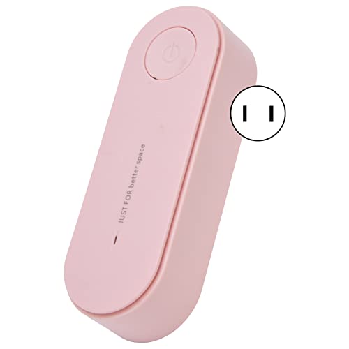 Diydeg Air Purifiers, Silent Operation Small Air Purifier Plug and Play Automatic Work for Kitchen for Shower Room Pink-U.S. regulations