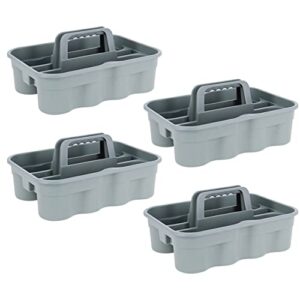 bisupply cleaning supplies organizer cleaning caddies - 4pk bathroom cleaning caddy with handle for janitor and maid