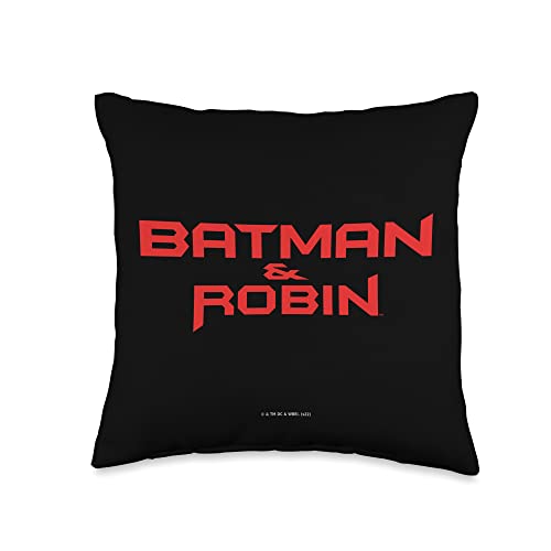 Batman Robin (1997) Logo Throw Pillow, 16x16, Multicolor